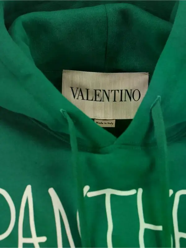 Valentino Garavani Panther-print Hoodie - Green