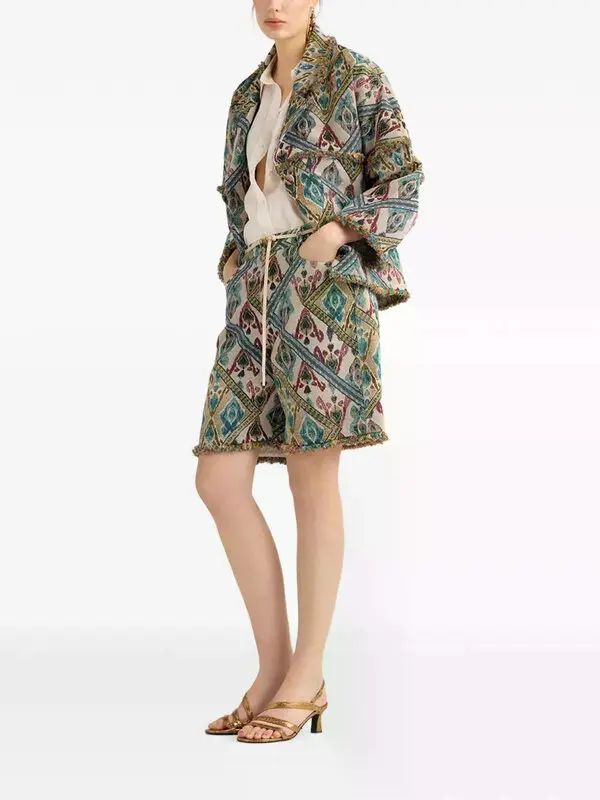 Momoni Pino Jacquard Patterned Shorts