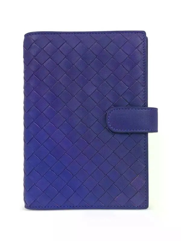Bottega Veneta 2009 Intrecciato Leather Notebook Cover - Blue