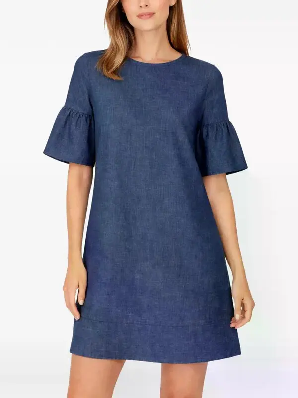 GRAN SASSO Bell-sleeve Mini Dress - Blue