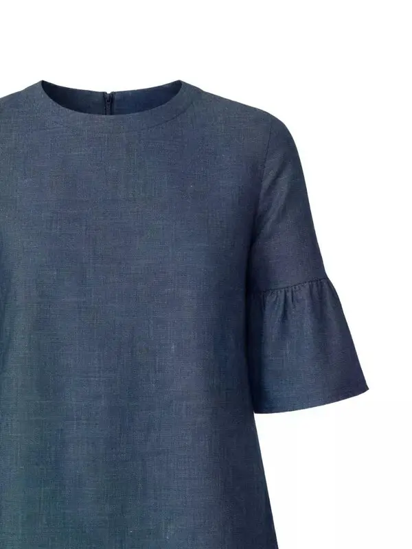 GRAN SASSO Bell-sleeve Mini Dress - Blue