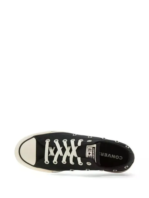 CONVERSE Flower-appliqué Chuck Taylor All Star Sneakers - Black