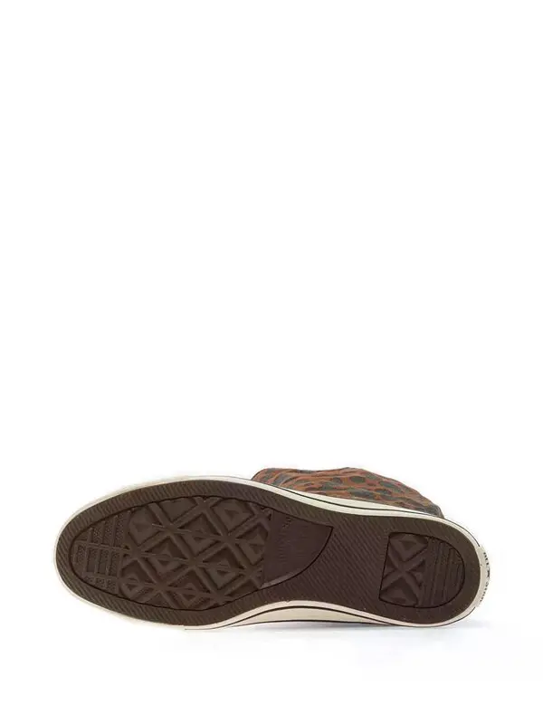 CONVERSE Chuck Taylor All Star Xx-hi Leopard-print Sneakers - Brown