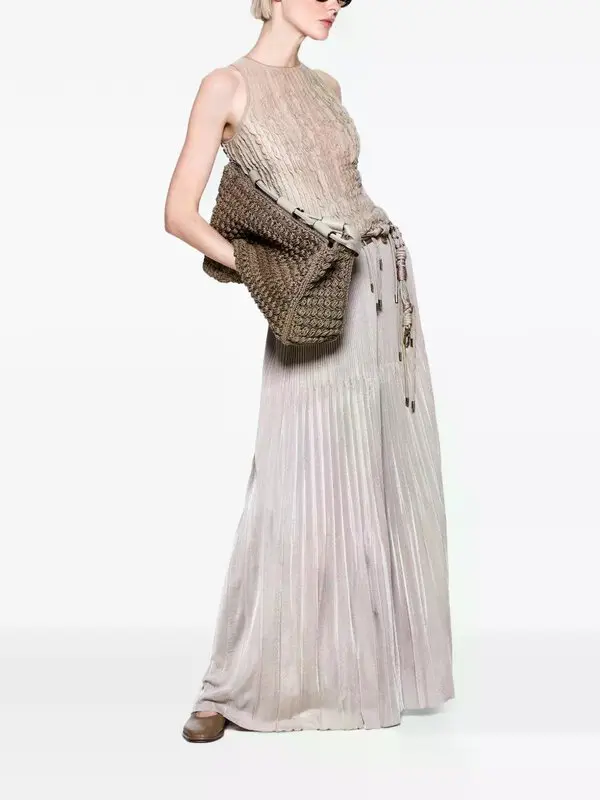 Giorgio Armani Pleated Lurex Top - Neutrals