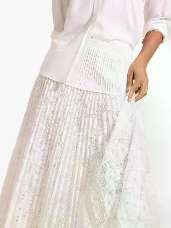 Simkhai Pleated Midi Skirt - Neutrals