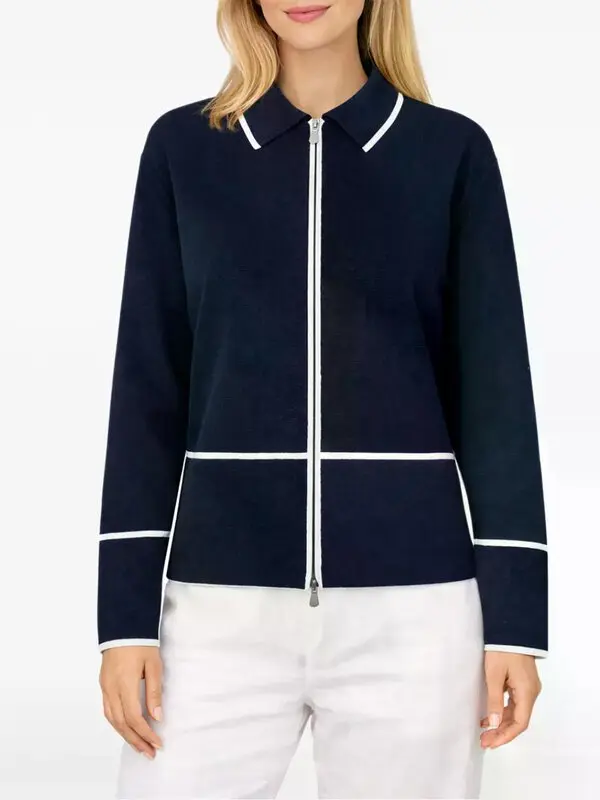 GRAN SASSO Piped Zip Jacket