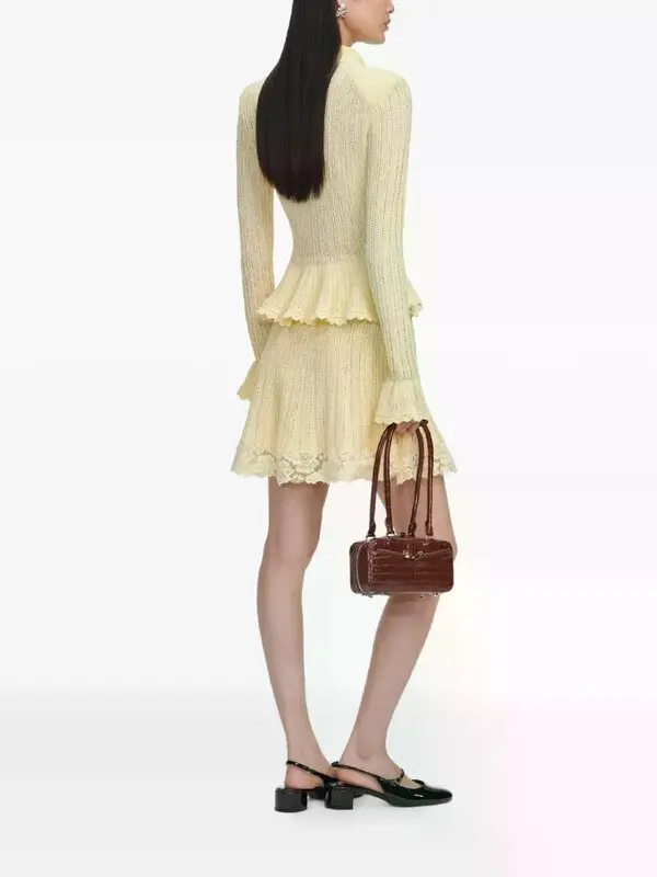 SELF-PORTRAIT Crystal-embellished Lace Insert Dress