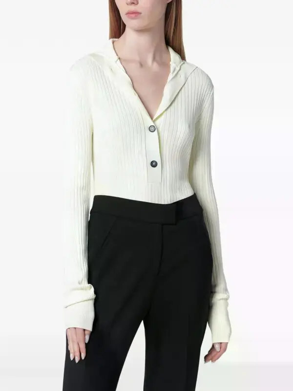 ENTIRE STUDIOS Button Turtleneck Sweater - Neutrals