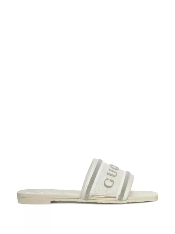 Gucci Logo Sandals - Neutrals