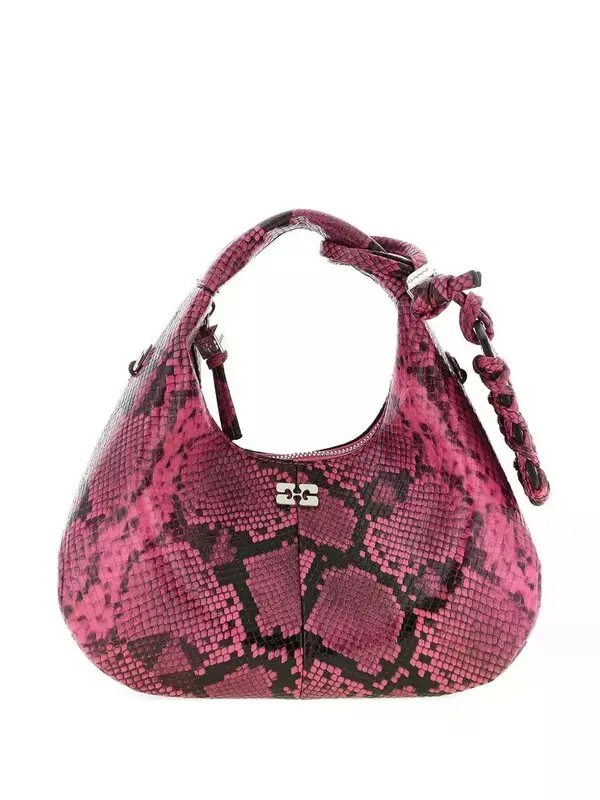 GANNI Snake-print Mini Bag - Pink