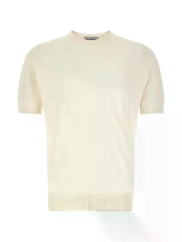 John Smedley Crew Neck Kempton T-shirt - Neutrals