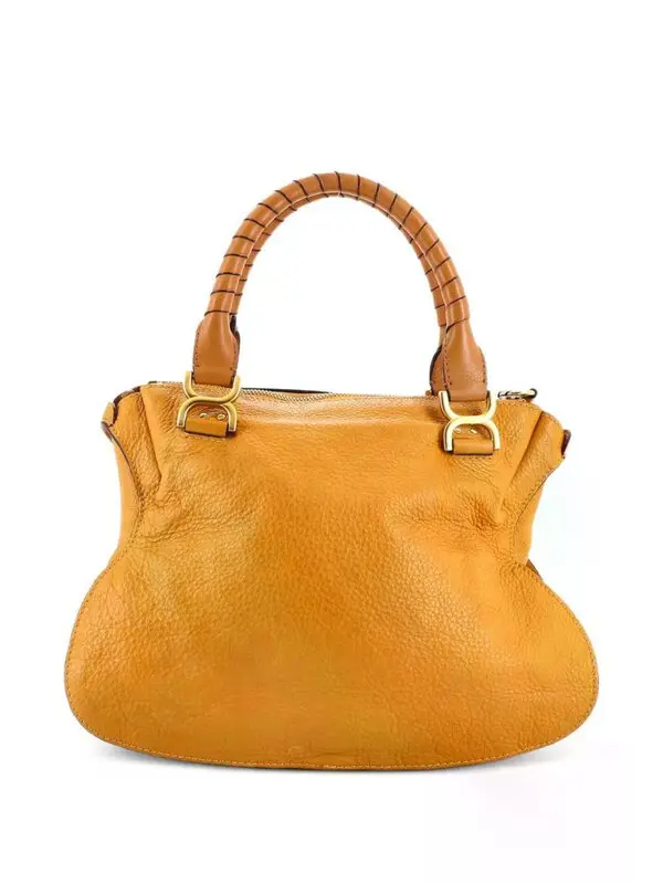 Chloé Marcie Leather Medium Shoulder Bag - Orange
