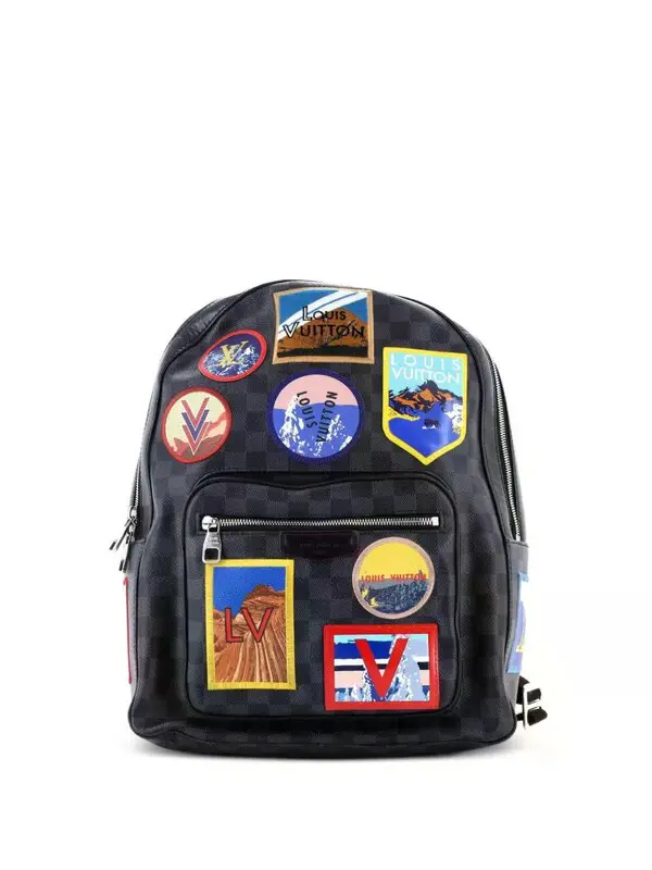 LOUIS VUITTON Josh Alps Patches Damier Graphite Backpack - Black