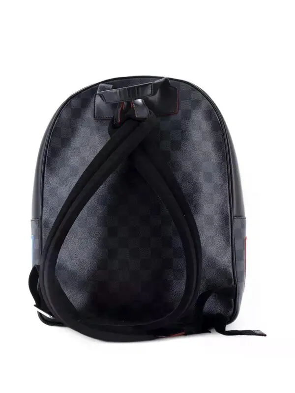 LOUIS VUITTON Josh Alps Patches Damier Graphite Backpack - Black