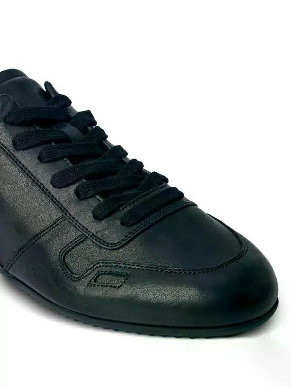 Rick Owens Round Toe Lace-up Sneakers - Black