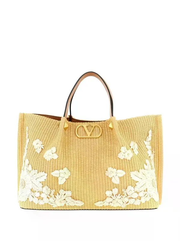 Valentino Garavani Floral-appliqué Tote Bag