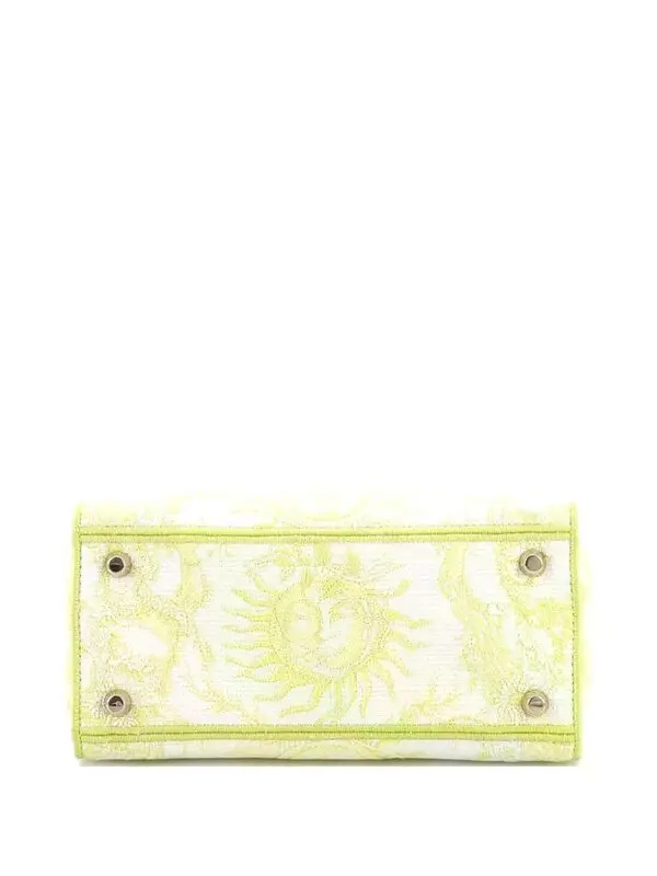 Dior Lady D-lite Embroidered Canvas Medium Satchel