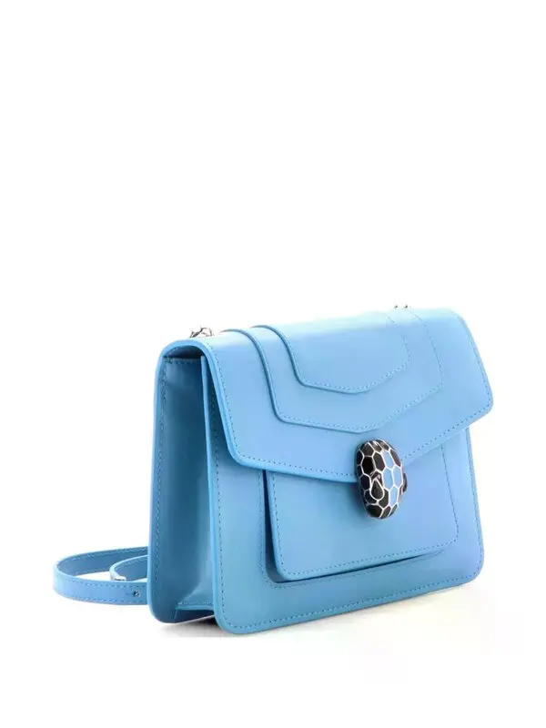 BVLGARI Serpenti Forever Square Shoulder Bag Leather Small Crossbody Bag