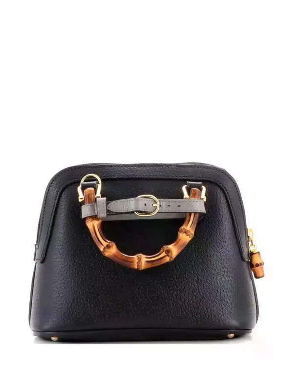 Gucci Diana Nm Bamboo Dome Top Handle Mini Crossbody Bag - Black