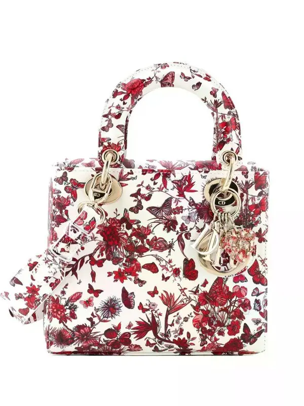 Dior My Abcdior Lady Bag Printed Leather Small Satchel - Multicolour