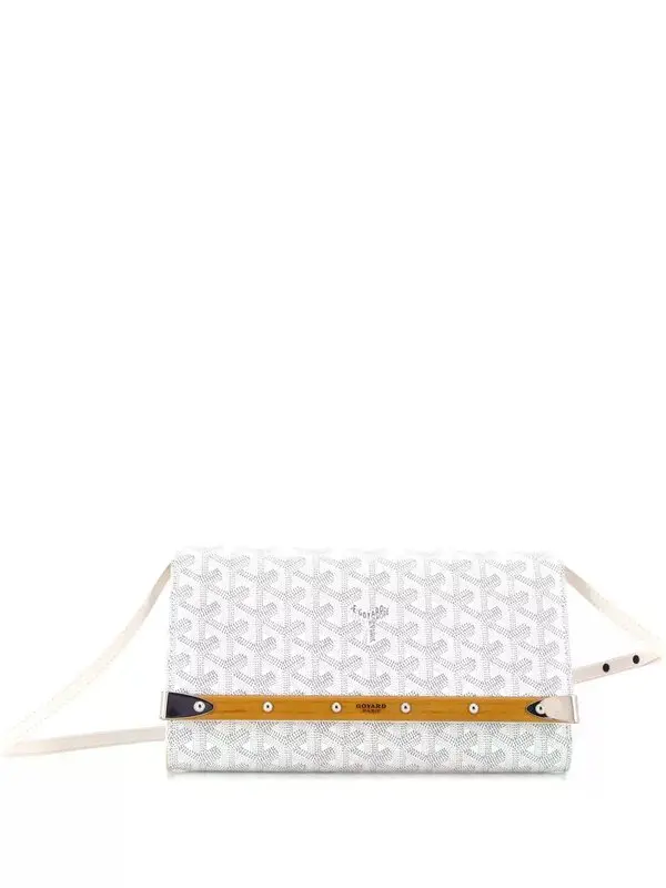 Goyard Monte Carlo Clutch With Strap Coated Canvas Pm Crossbody Bag - White