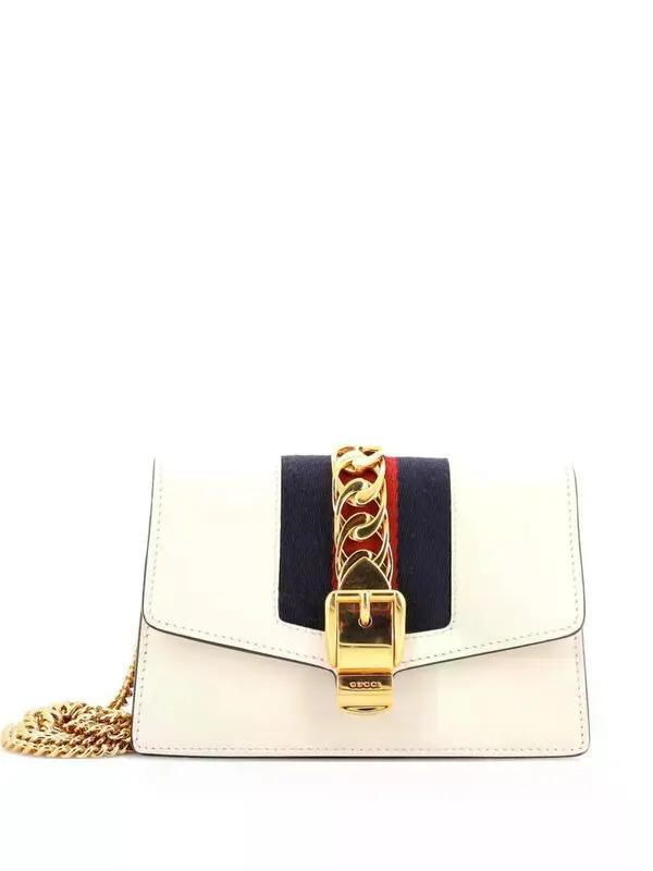Gucci Sylvie Chain Super Mini Bag - White
