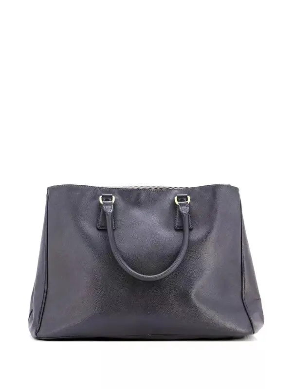 Prada Lux Saffiano Leather Large Tote Bag - Black