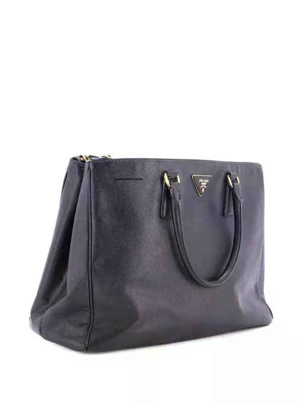 Prada Lux Saffiano Leather Large Tote Bag - Black