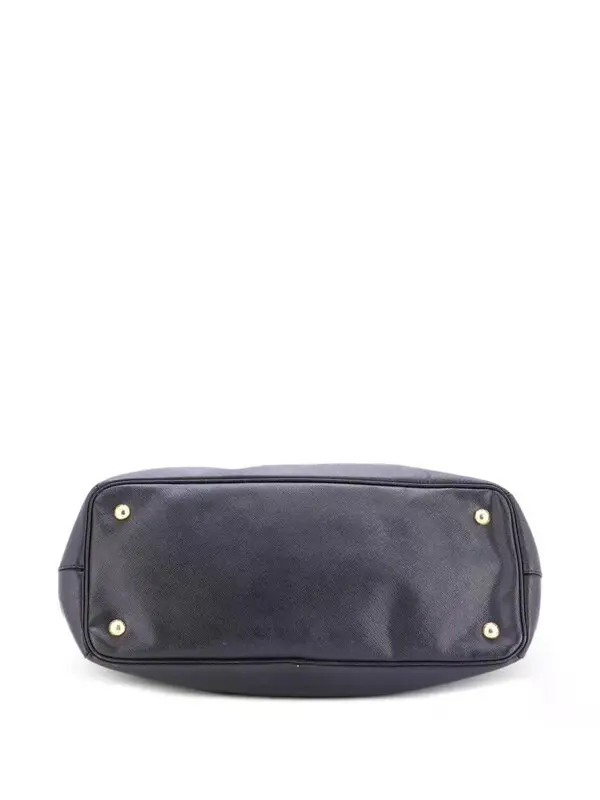 Prada Lux Saffiano Leather Large Tote Bag - Black