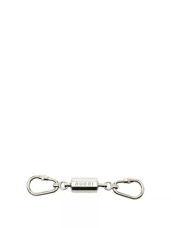 Gucci 2000-2015 Plated Carabiner Key Chain - Silver