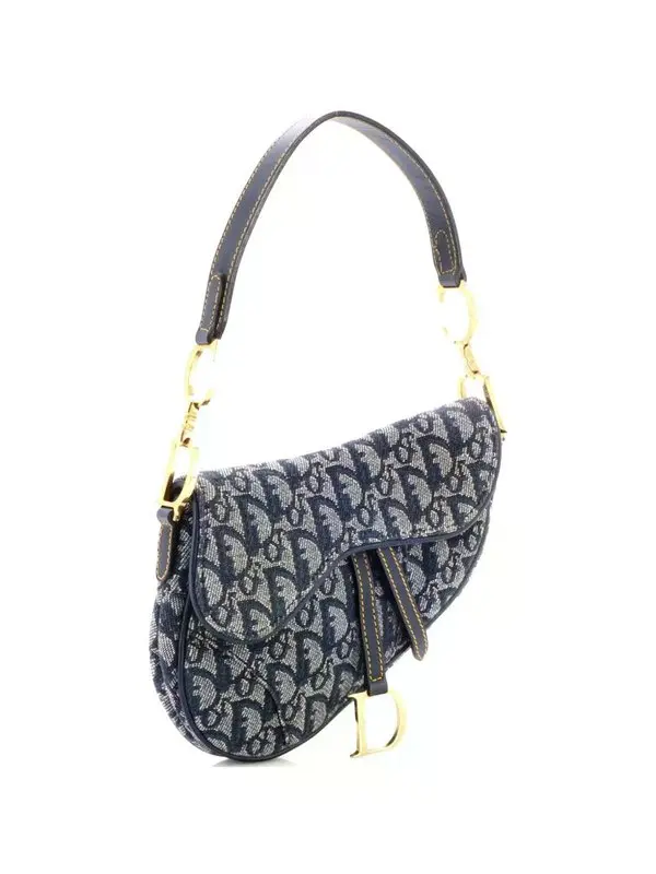 Dior Vintage Diorissimo Canvas Saddle Bag