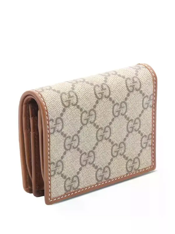 Gucci 2016-2025 Gg Supreme Wallet Small Wallets - Brown