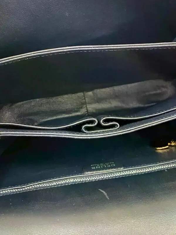 Celine 20th Century Leather Logo Crossbody Bag