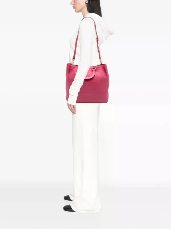Prada Vitello Daino Embossed Canapa Logo Open Convertible Tote Satchel