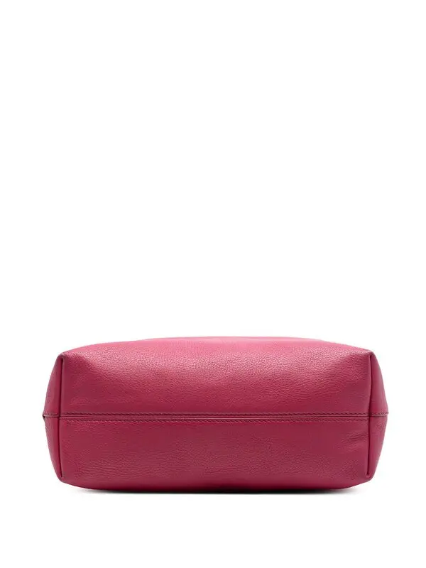 Prada Vitello Daino Embossed Canapa Logo Open Convertible Tote Satchel