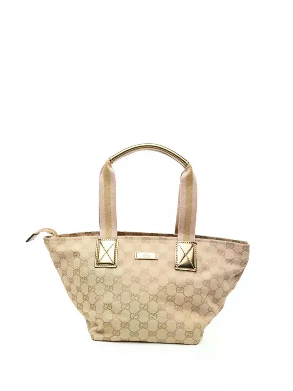 Gucci Gg Canvas Web Handbag - Brown