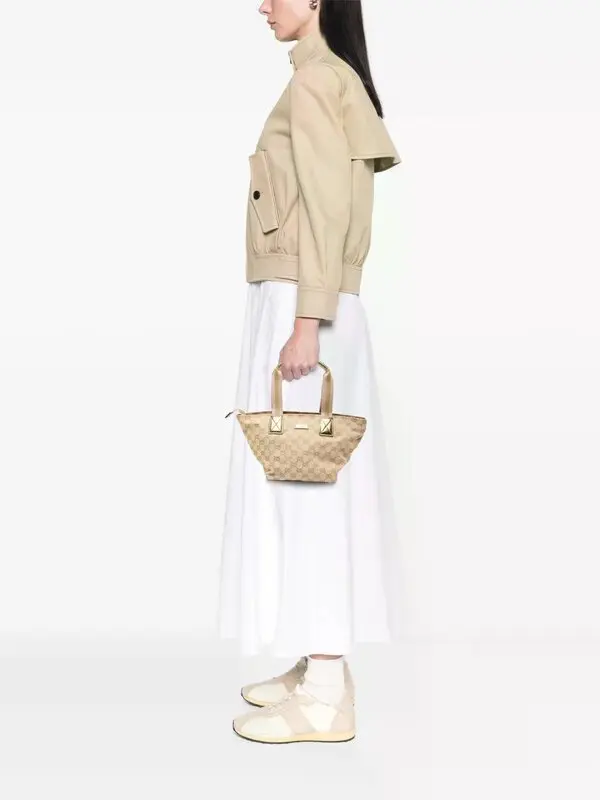 Gucci Gg Canvas Web Handbag - Brown