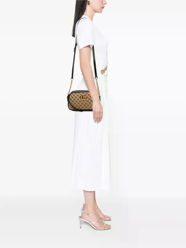 Gucci Gg Marmont Matelasse Small Crossbody Bag - Brown