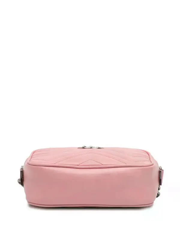 Gucci Mini Gg Marmont Matelasse Leather Crossbody Bag - Pink