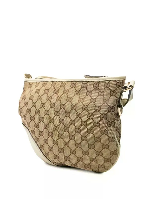 Gucci 2000-2015 Medium Gg Canvas Britt Half Moon Crossbody Bag