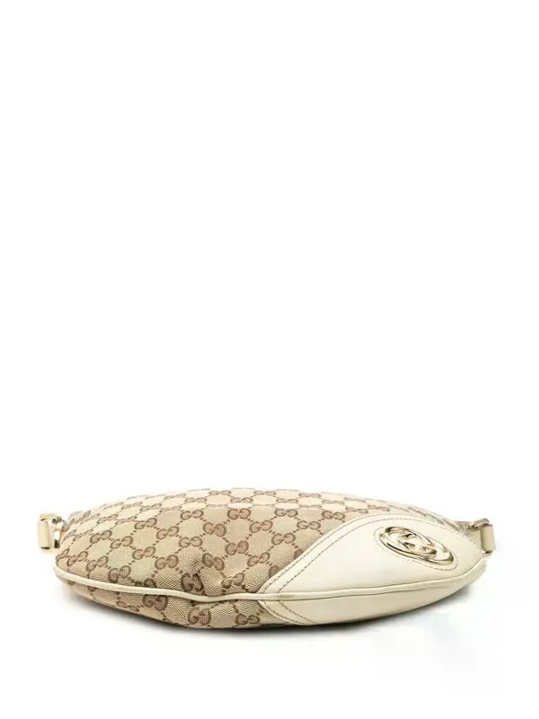 Gucci 2000-2015 Medium Gg Canvas Britt Half Moon Crossbody Bag