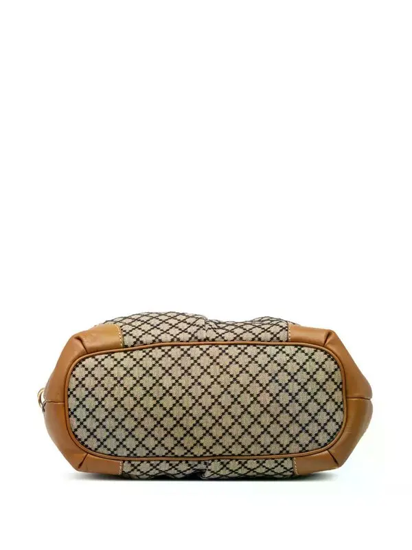 Gucci Diamante Canvas Sukey Satchel - Brown