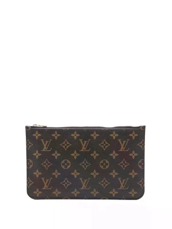 LOUIS VUITTON Monogram Neverfull Mm Pouch - Brown