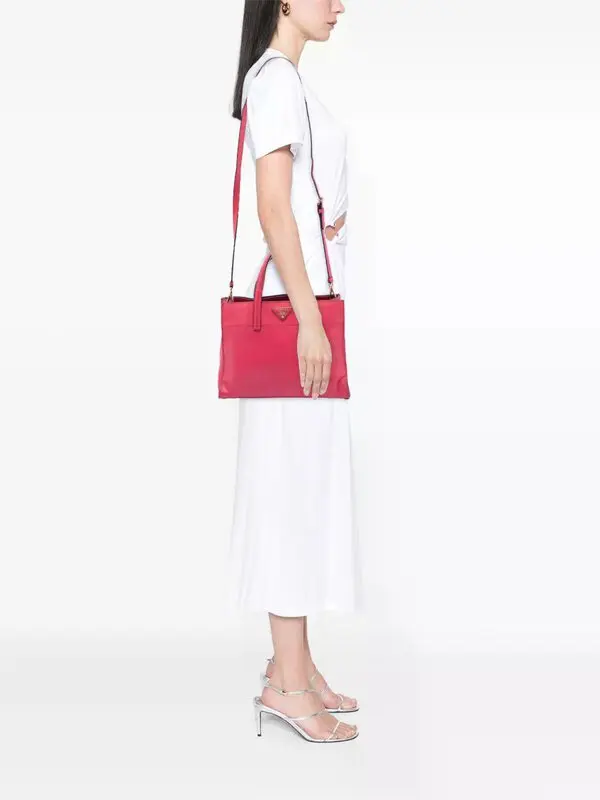 Prada Saffiano Soft Triple Pocket Tote Satchel 2010-2025 - Pink