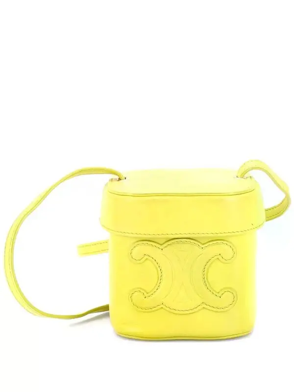 Celine Cuir Triomphe Box Bag - Yellow