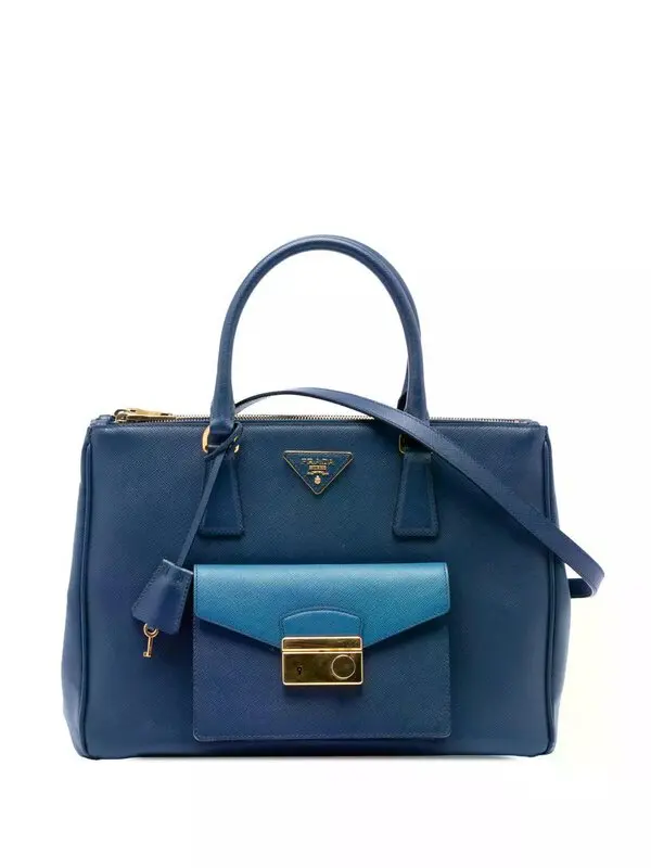 Prada Saffiano Lux Galleria Double Zip Satchel