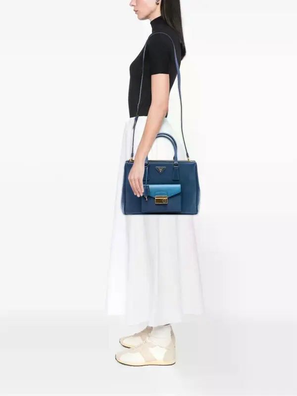 Prada Saffiano Lux Galleria Double Zip Satchel