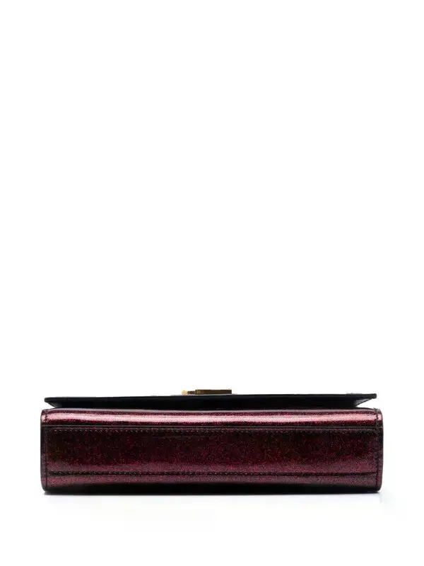 Saint Laurent 2018 Small Glitter Patent Monogram Kate Crossbody Bag