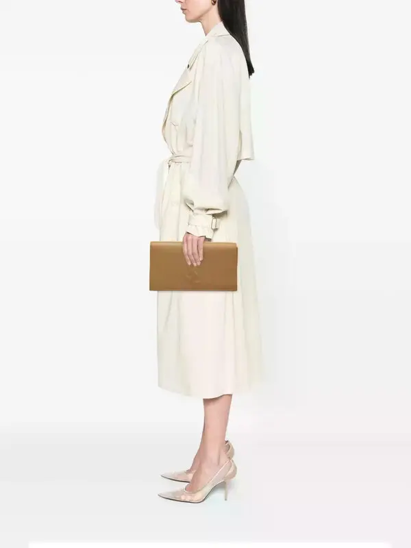Saint Laurent 2016 Large Monogram Belle De Jour Clutch - Brown
