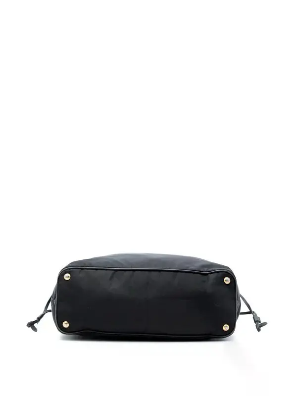 Prada Saffiano Trimmed Tessuto Tote